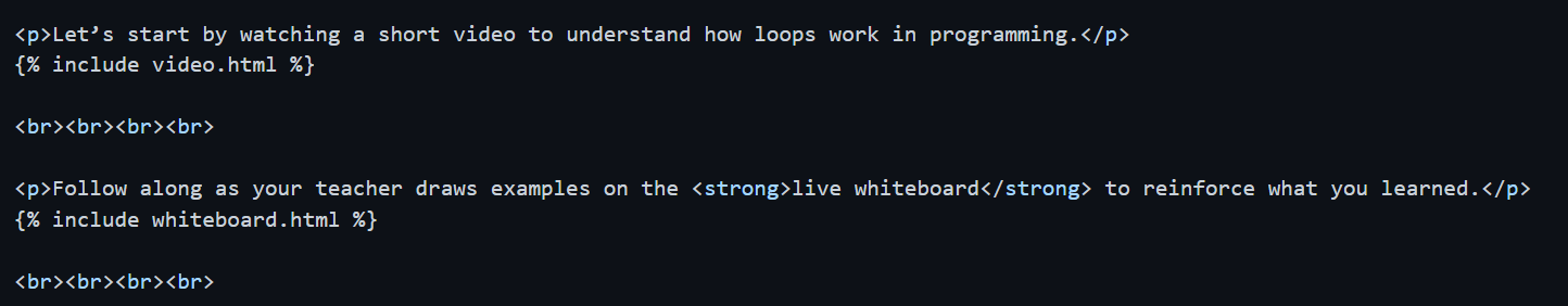 Lesson Layout Help Page | Open Coding Society